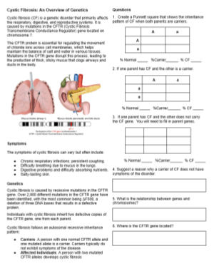 Cystic Fibrosis: Understanding Genetics with Punnett Squares