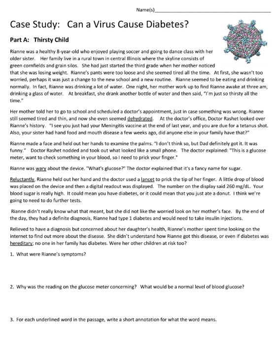 Case Study: Can a Childhood Virus Cause Diabetes?