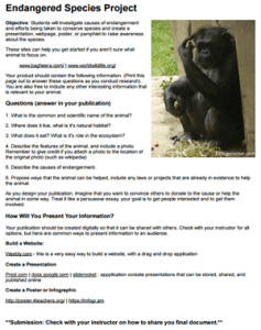 Endangered Species Project