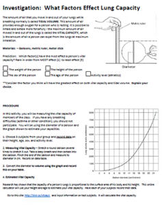 Investigation: What Factors Affect Lung Capacity