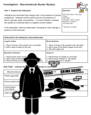 Crack the Case: A Murder Mystery Macromolecule Lab