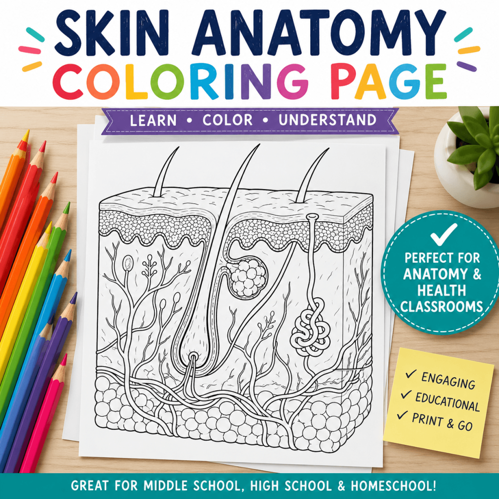 Integumentary System – Color the Layers of the Skin